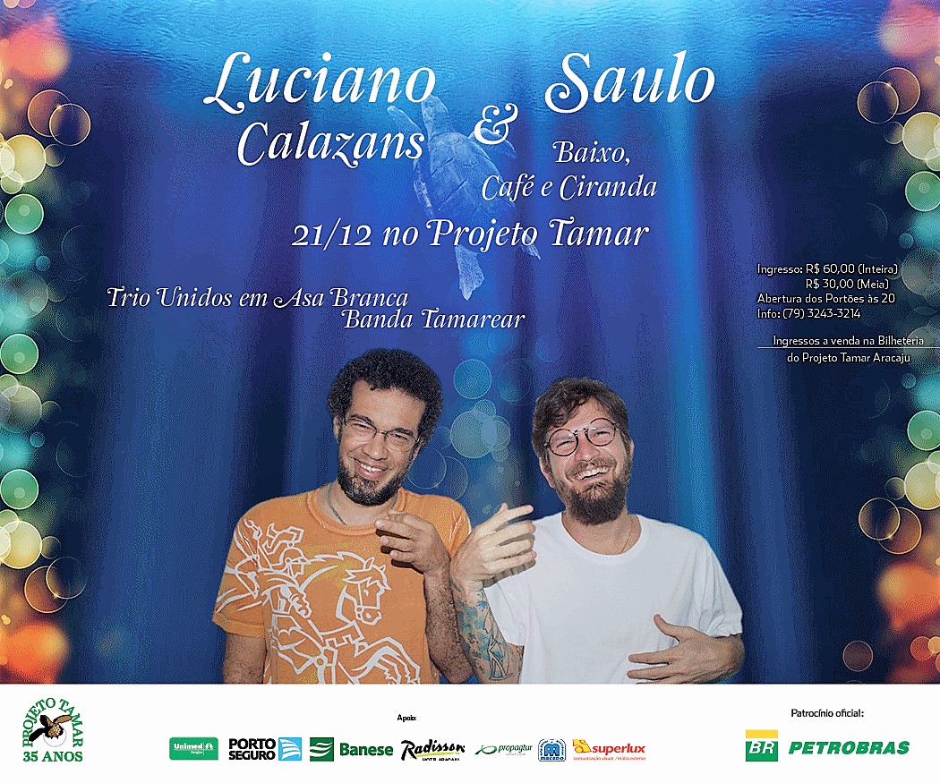 Saulo e Luciano Calazans no Projeto Tamar